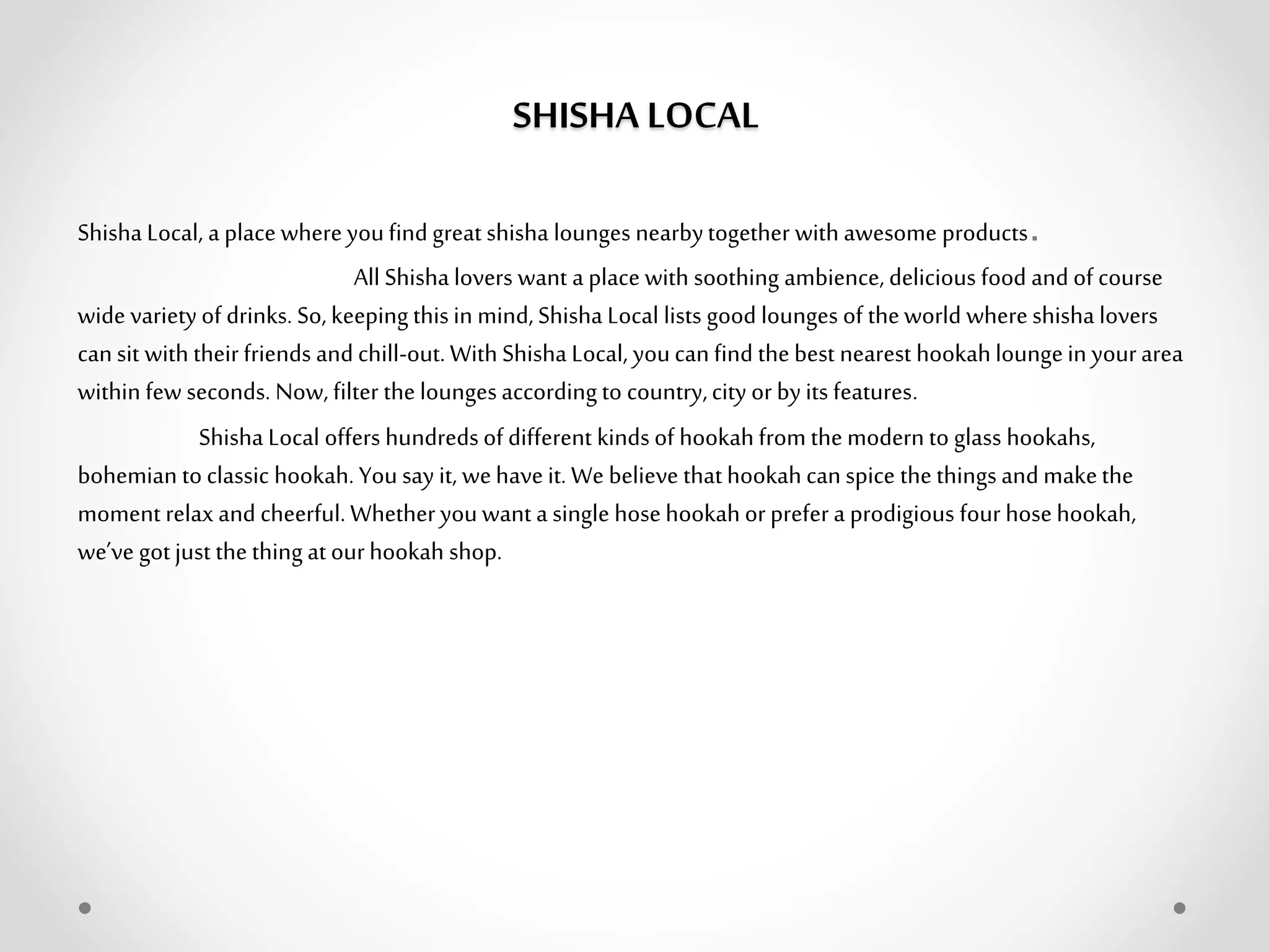 Shisha local | PPT
