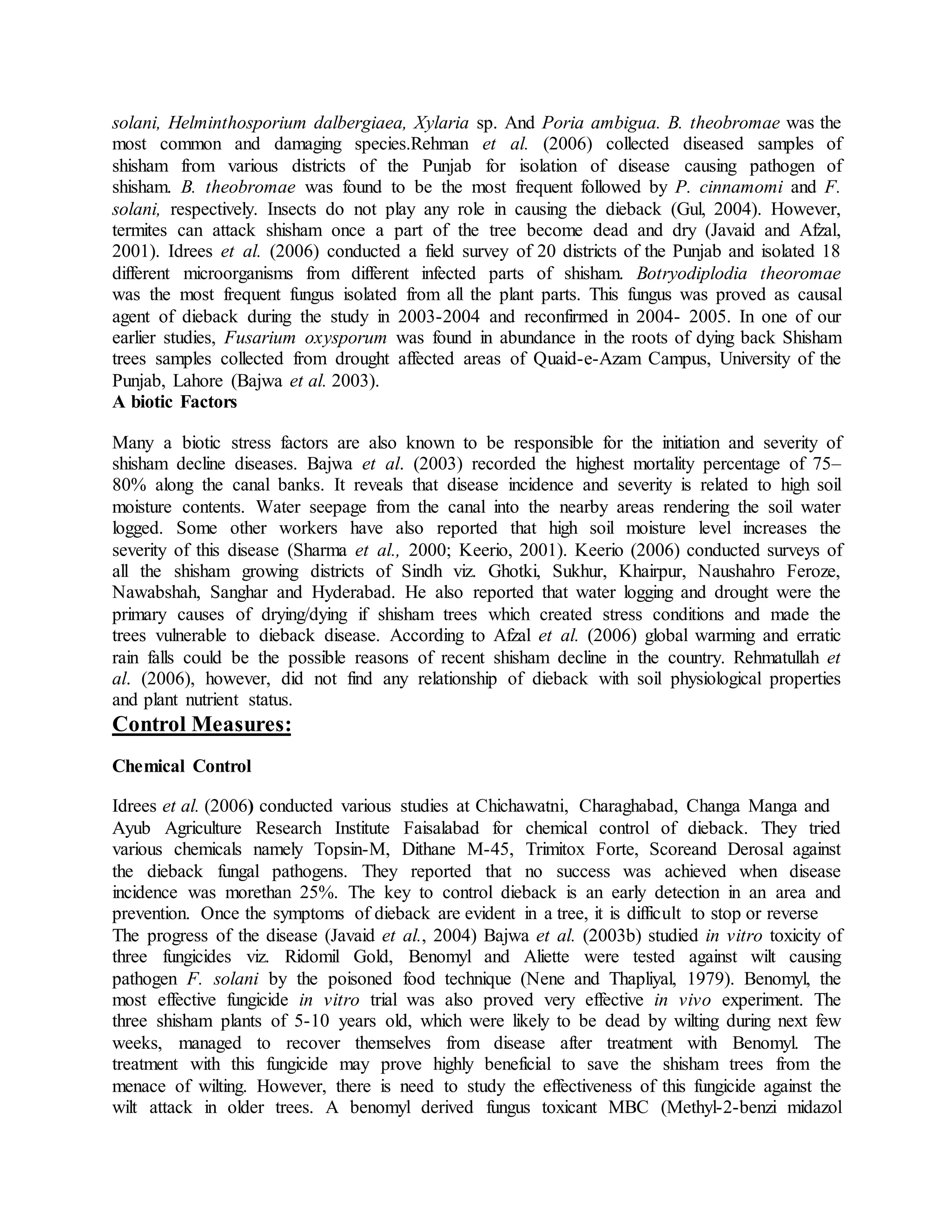 Shisham tree decline | DOCX