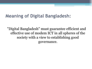 Digital Bangladesh: our expectation and Reality | PPTX