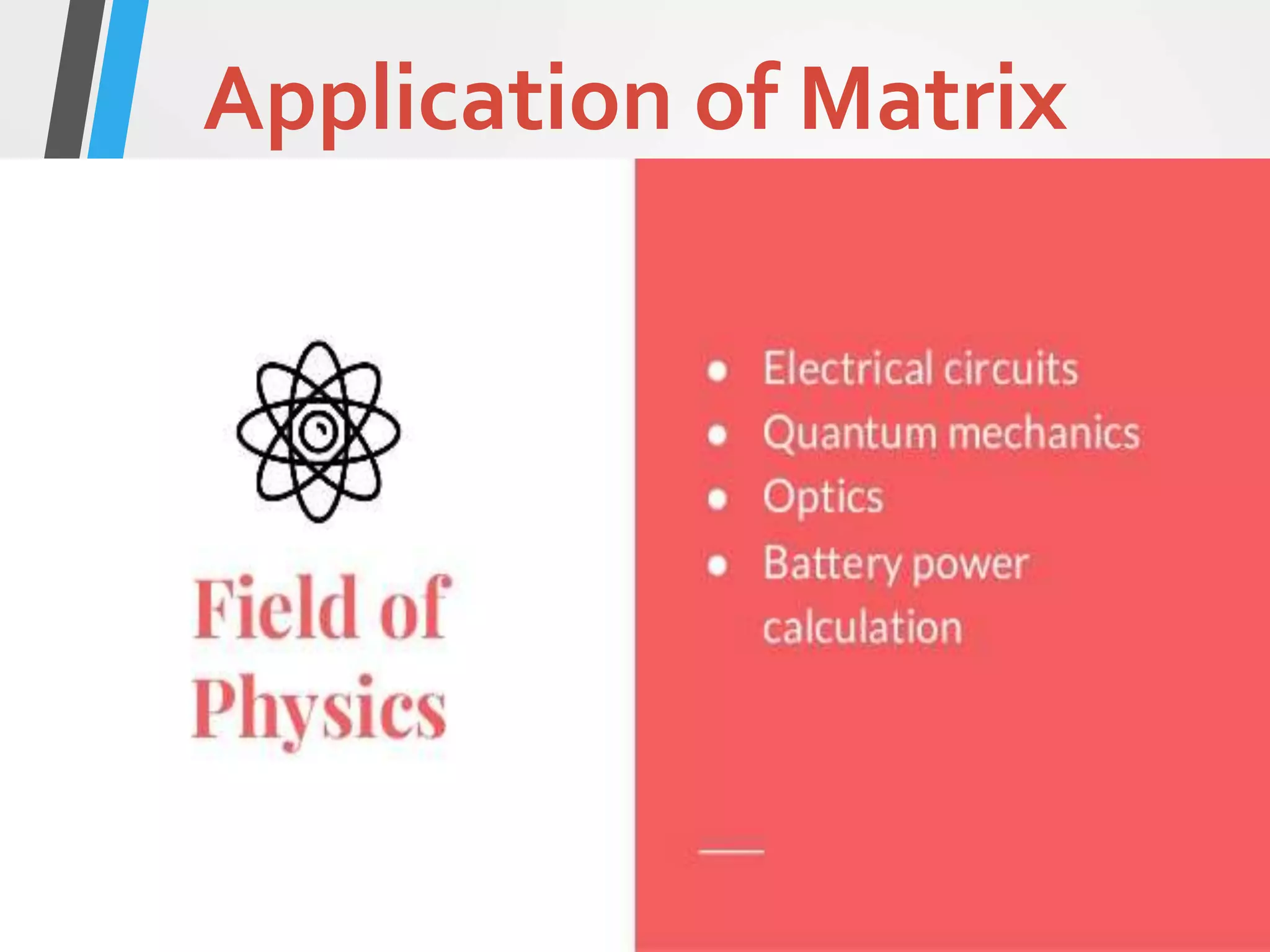 application of matrix ppt | PPT