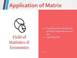 application of matrix ppt | PPT