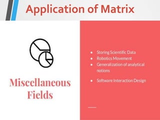 application of matrix ppt | PPT