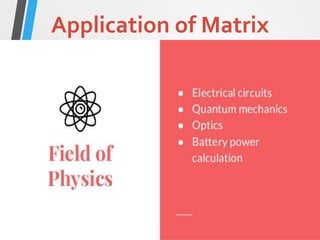 application of matrix ppt | PPT