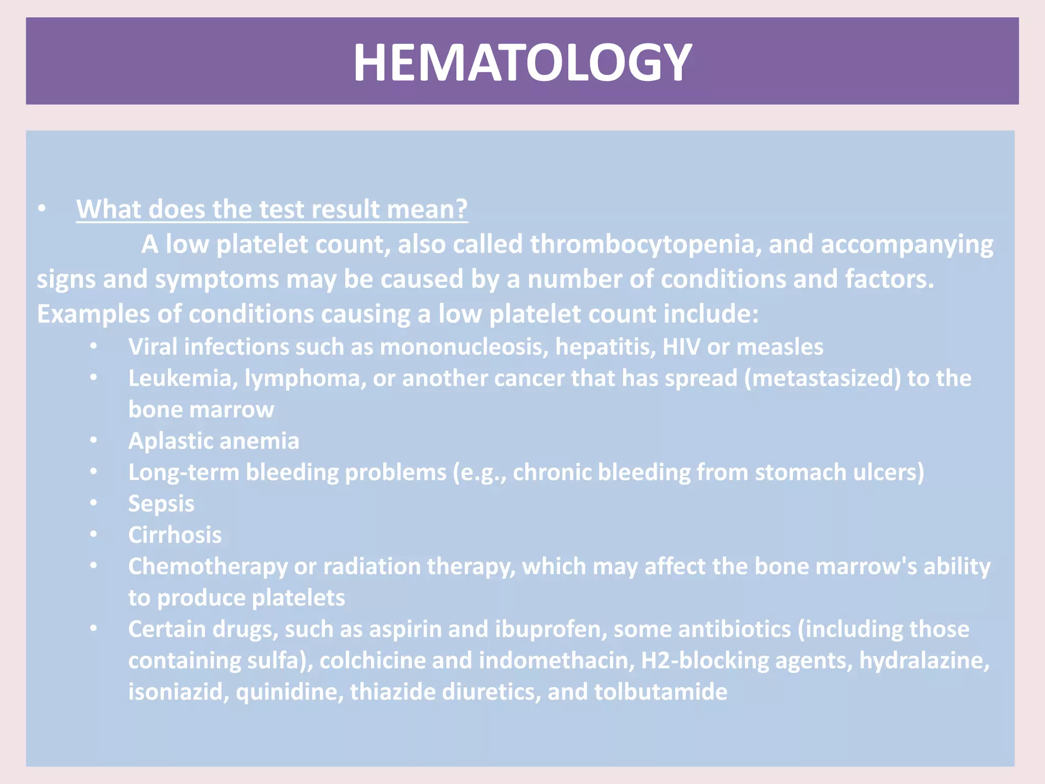 HEMATOLOGY: Laboratory Tests | PPTX