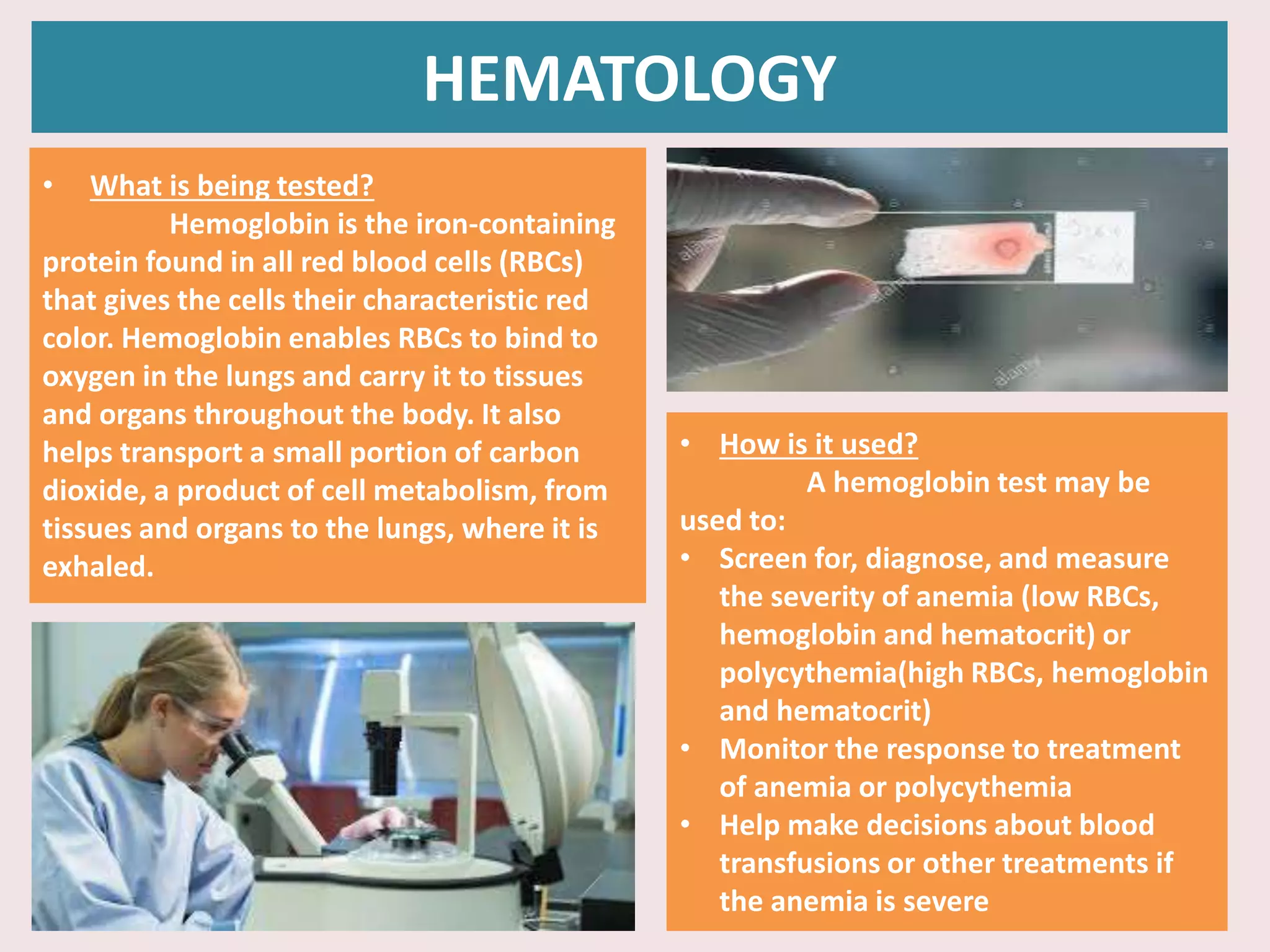 HEMATOLOGY: Laboratory Tests | PPTX