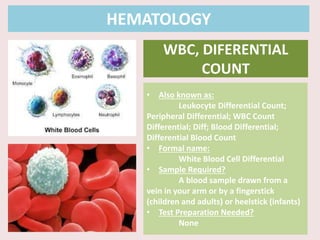 HEMATOLOGY: Laboratory Tests | PPTX