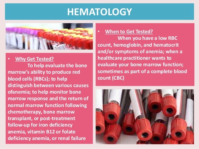 HEMATOLOGY: Laboratory Tests