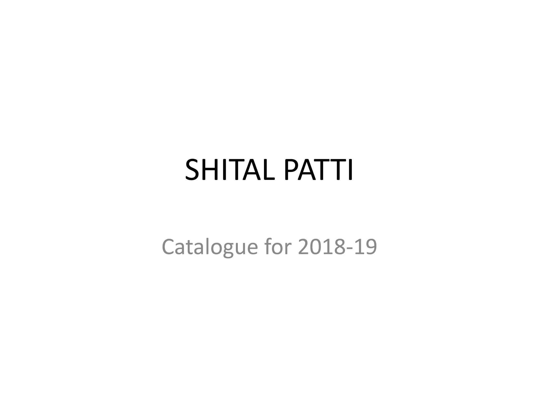 Shital pati catalogue 18-19 | PDF