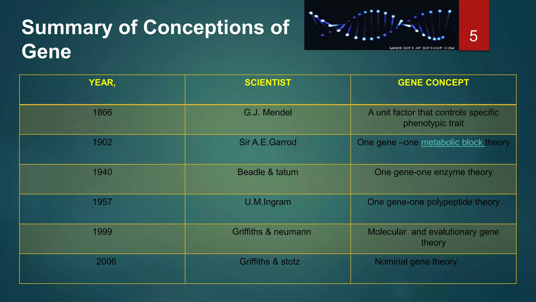 concept of gene and protein synthesis | PPTX