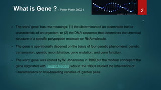 concept of gene and protein synthesis | PPTX