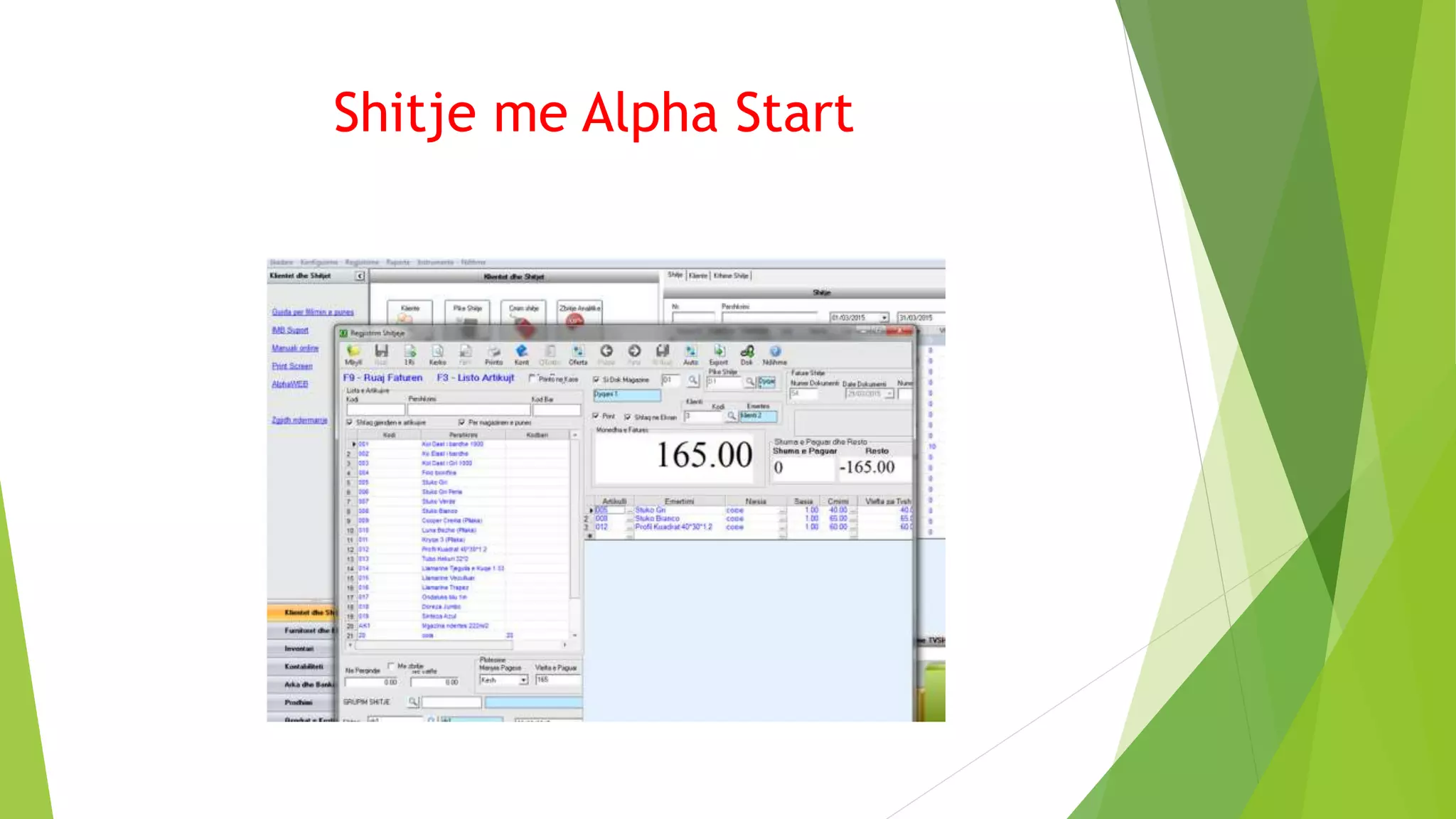 Shitje dhe printim fature | PPTX