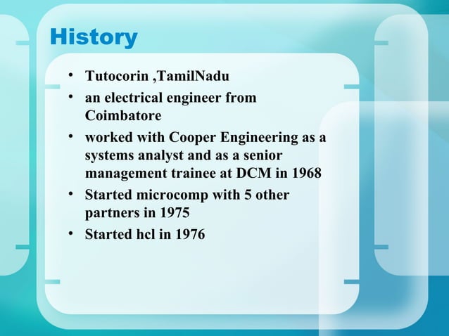 shiv nadar and hcl | PPT | Computing | Technology & Computing