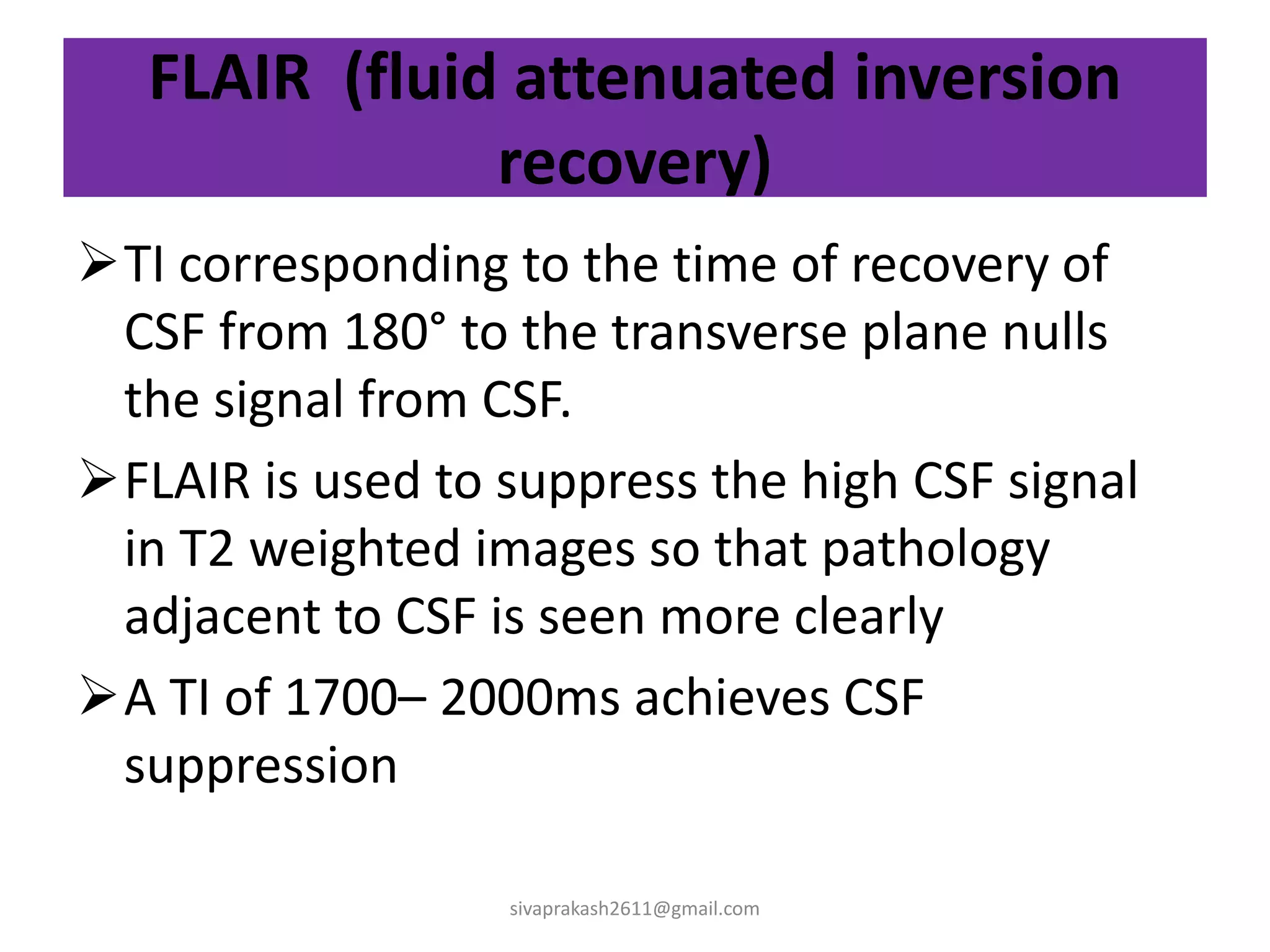 MRI spin echo pulse sequences | PPTX