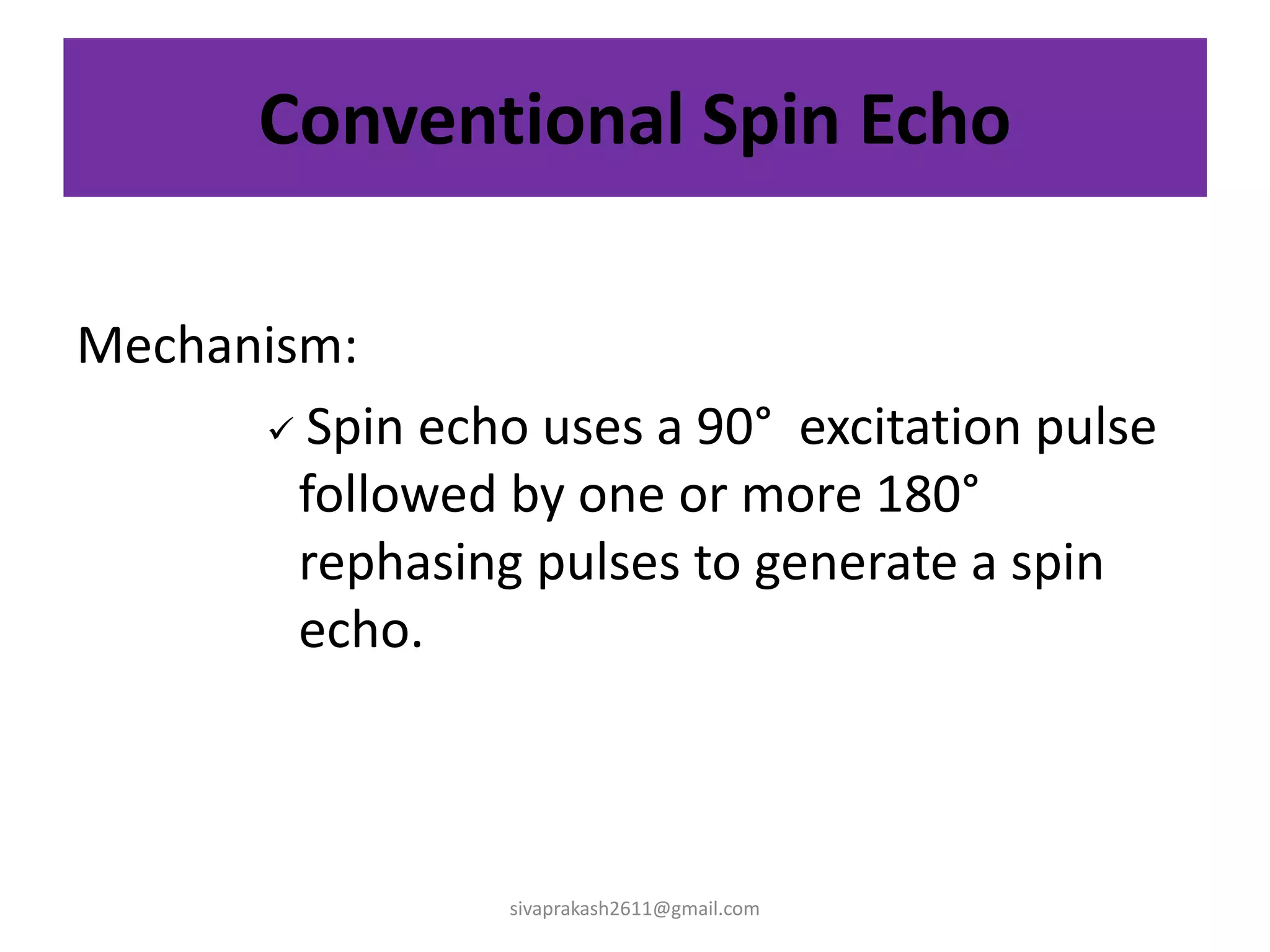 Mri Spin Echo Pulse Sequences Pptx