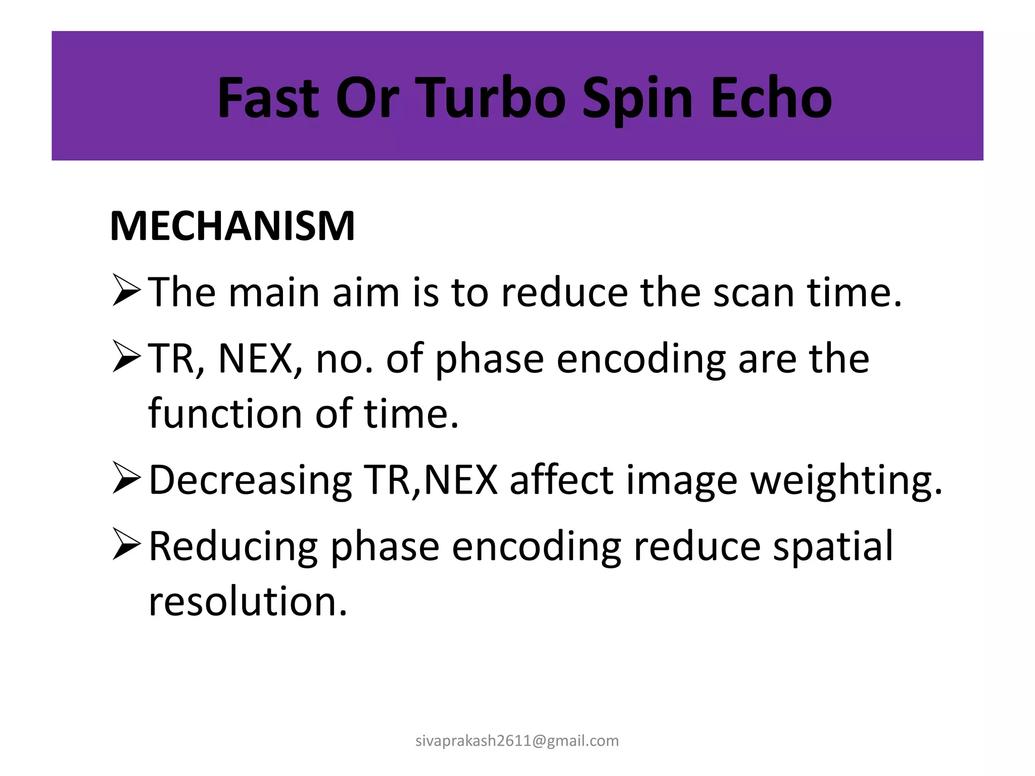 MRI spin echo pulse sequences | PPTX