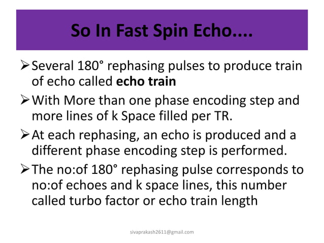 MRI spin echo pulse sequences | PPTX