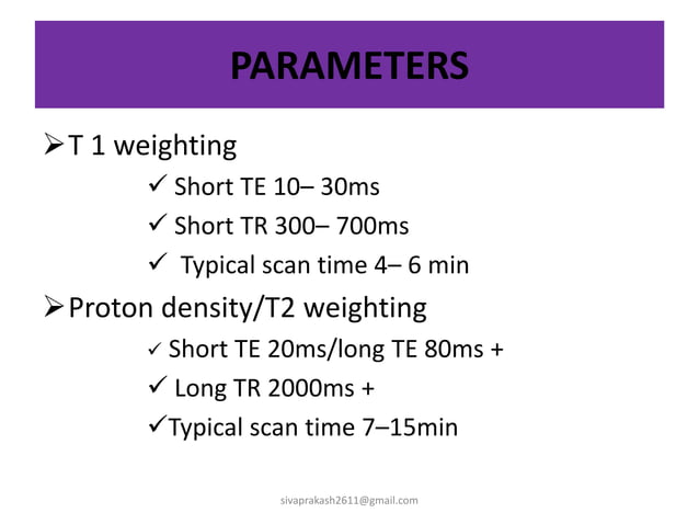 MRI spin echo pulse sequences | PPTX