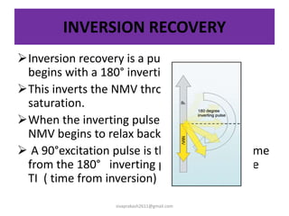 Inversion Recovery Spin Echo Pulse Sequence
