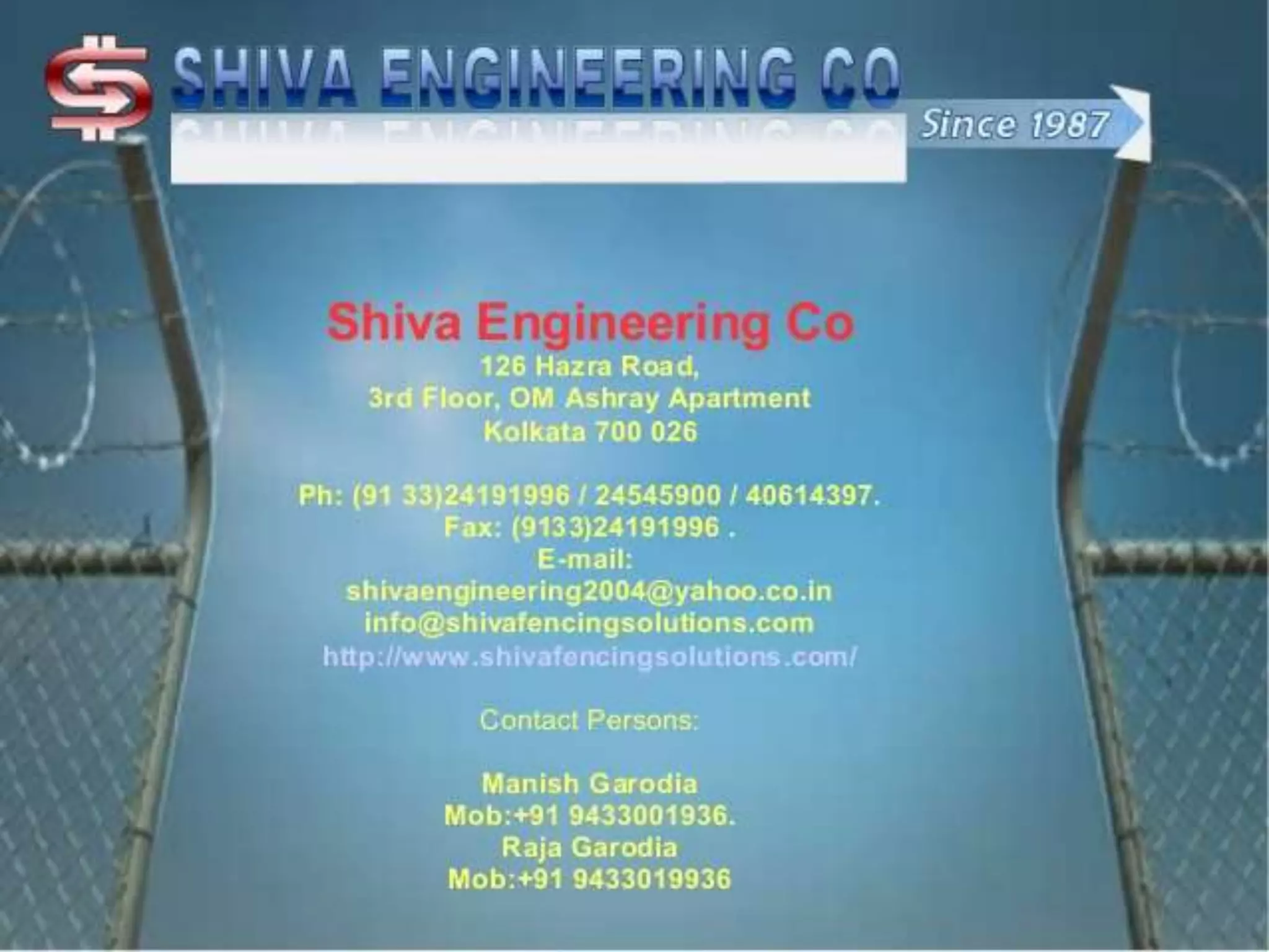 Fencing Product Details-Shiva engineering co | PPT