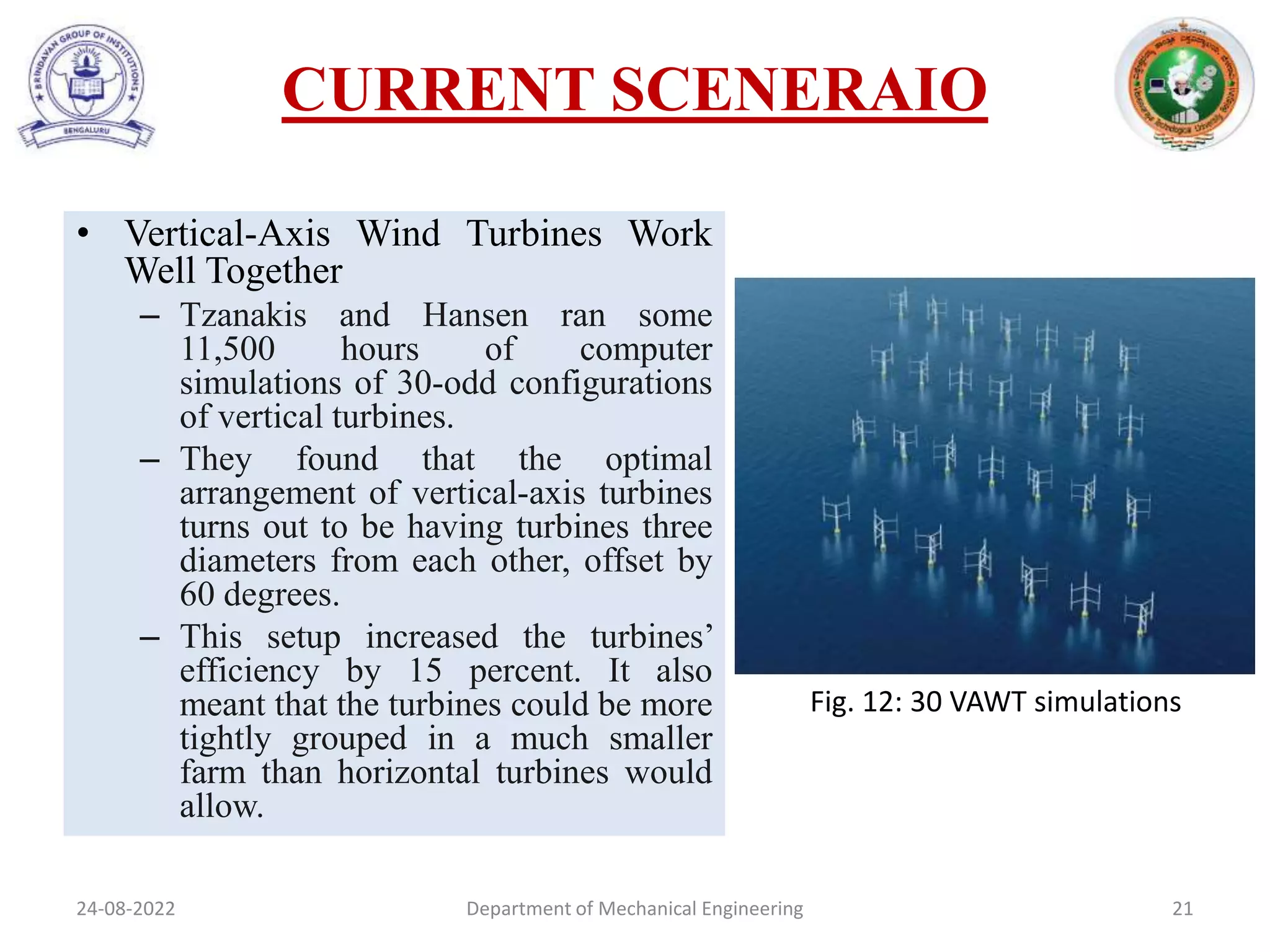 Technical Seminar on Vertical Axis Wind Turbines | PPTX