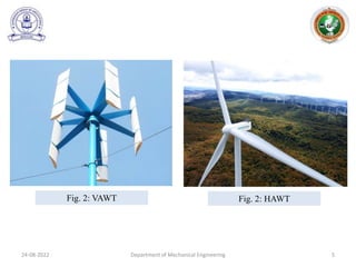 Technical Seminar on Vertical Axis Wind Turbines | PPTX
