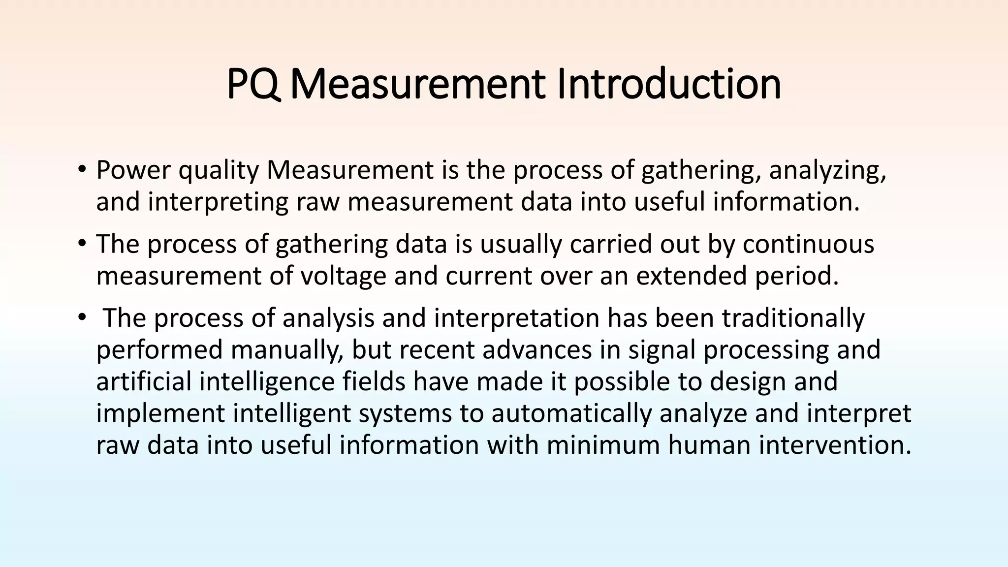 Power Quality Measurement Devices & Monotoring | PPTX