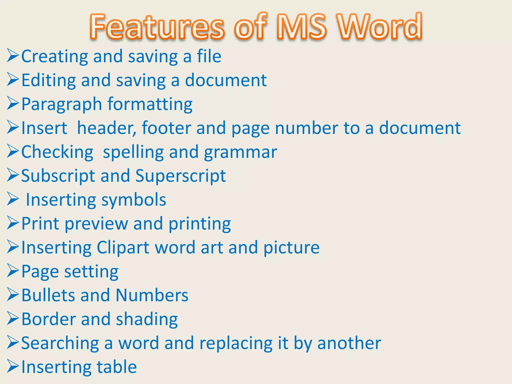 Introduction to MS Word | PPTX
