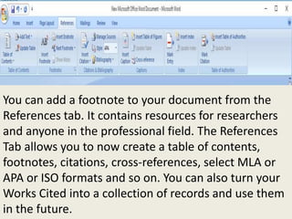 Introduction to MS Word | PPTX