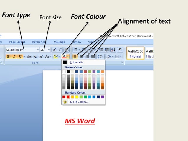 Introduction to MS Word | PPTX | Desktop Publishing | Computer Software ...