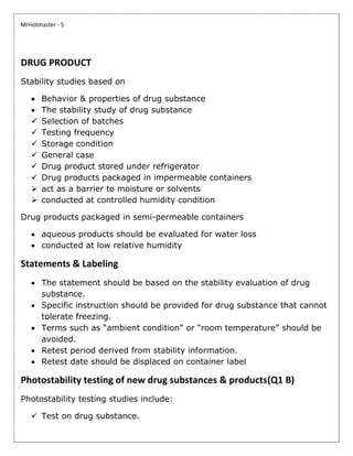 Shivam Dubey Pharmaceutics Assignment 03: ICH Guidelines On Drug ...