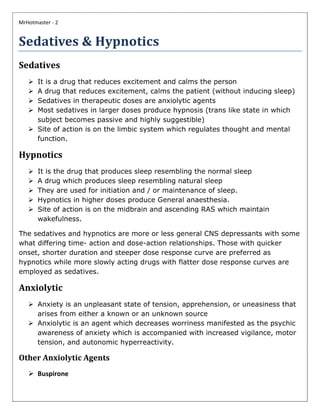 Shivam Dubey -Ceutics Assignment 03: Sedatives & Hypnotics- Pharmacology | PDF