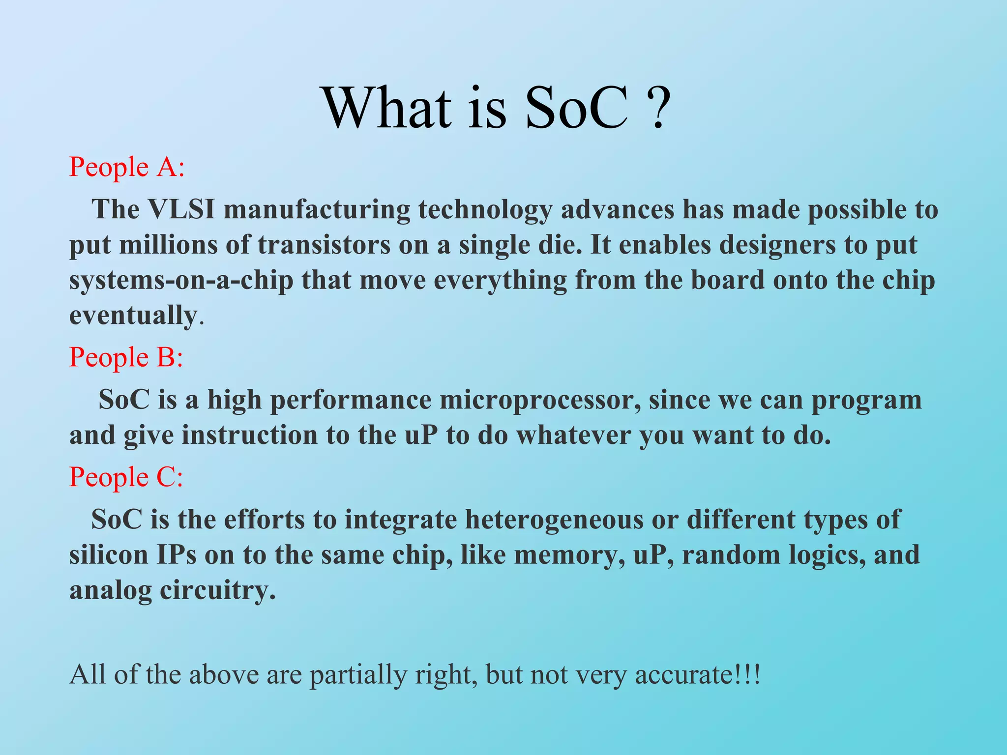 System On Chip (SOC) | PPT