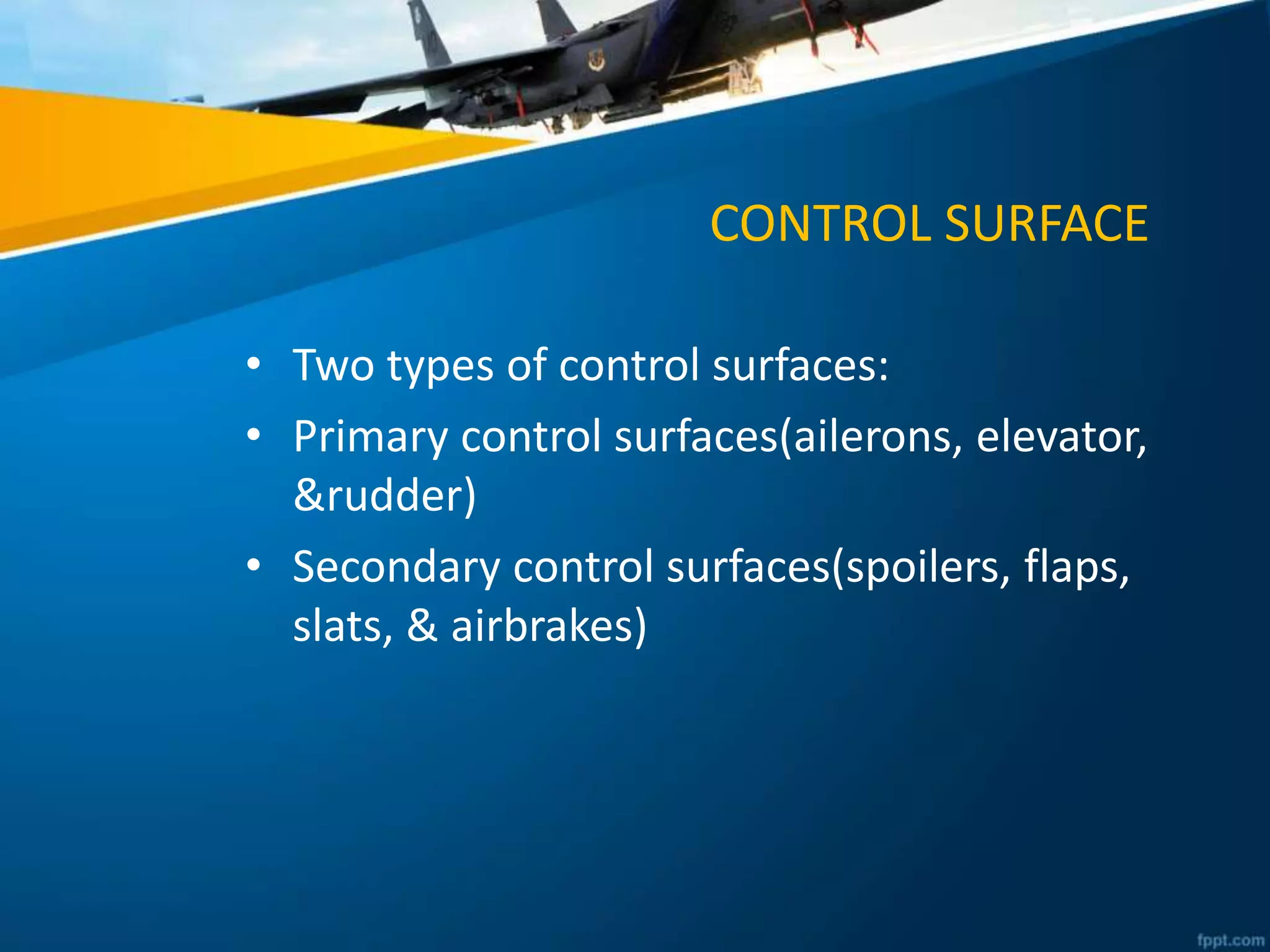 Hands on experience with primary control surfaces | PPTX