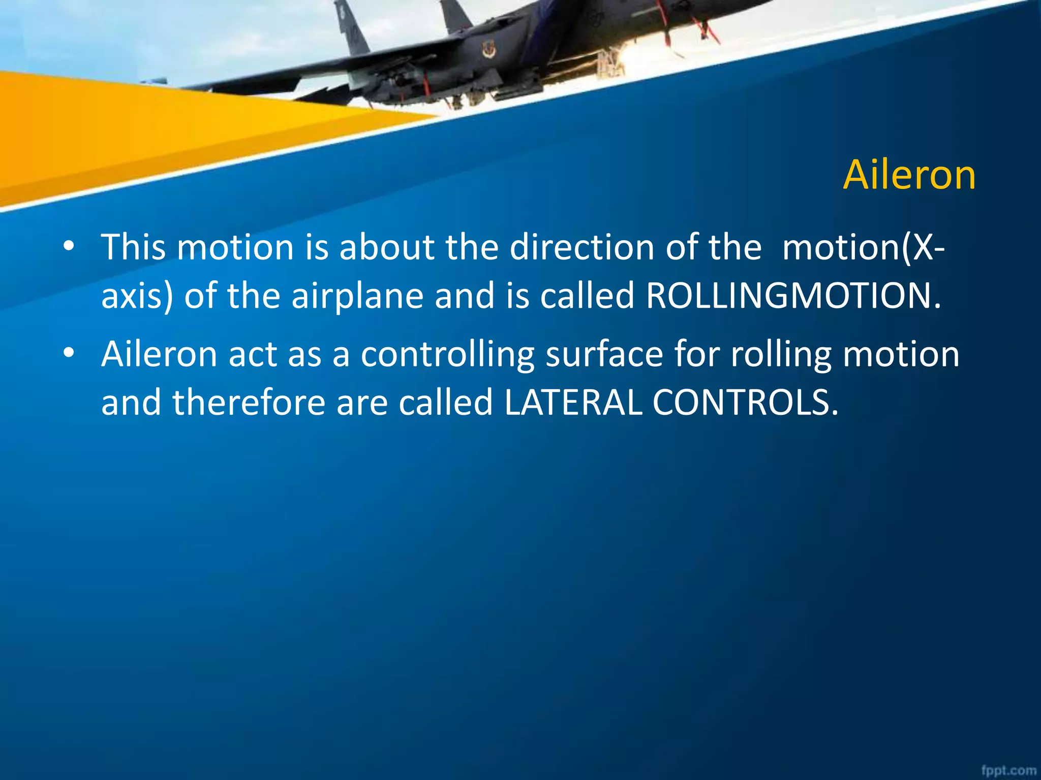 Hands on experience with primary control surfaces | PPTX