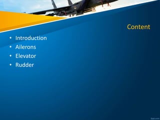 Hands on experience with primary control surfaces | PPT