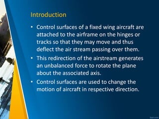 Hands on experience with primary control surfaces | PPT