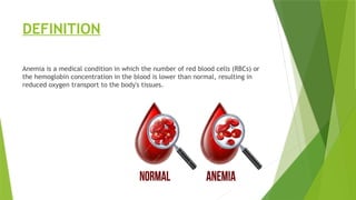 Anemia,By RAMPRAVESH etiology, type of anemia, | PPTX