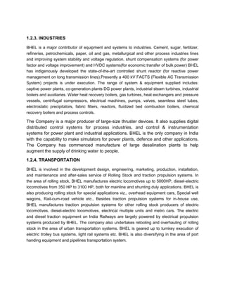 BHEL summer internship report | PDF