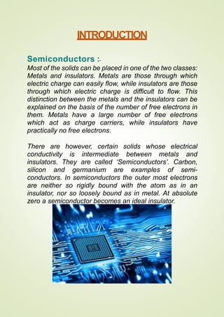 INVESTIGATORY PROJECT ON SEMICONDUCTOR by shivam jhade | PPTX