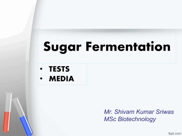 Sugar fermentation tests, Cetrimide agar medium, Hugh Leifson medium ...