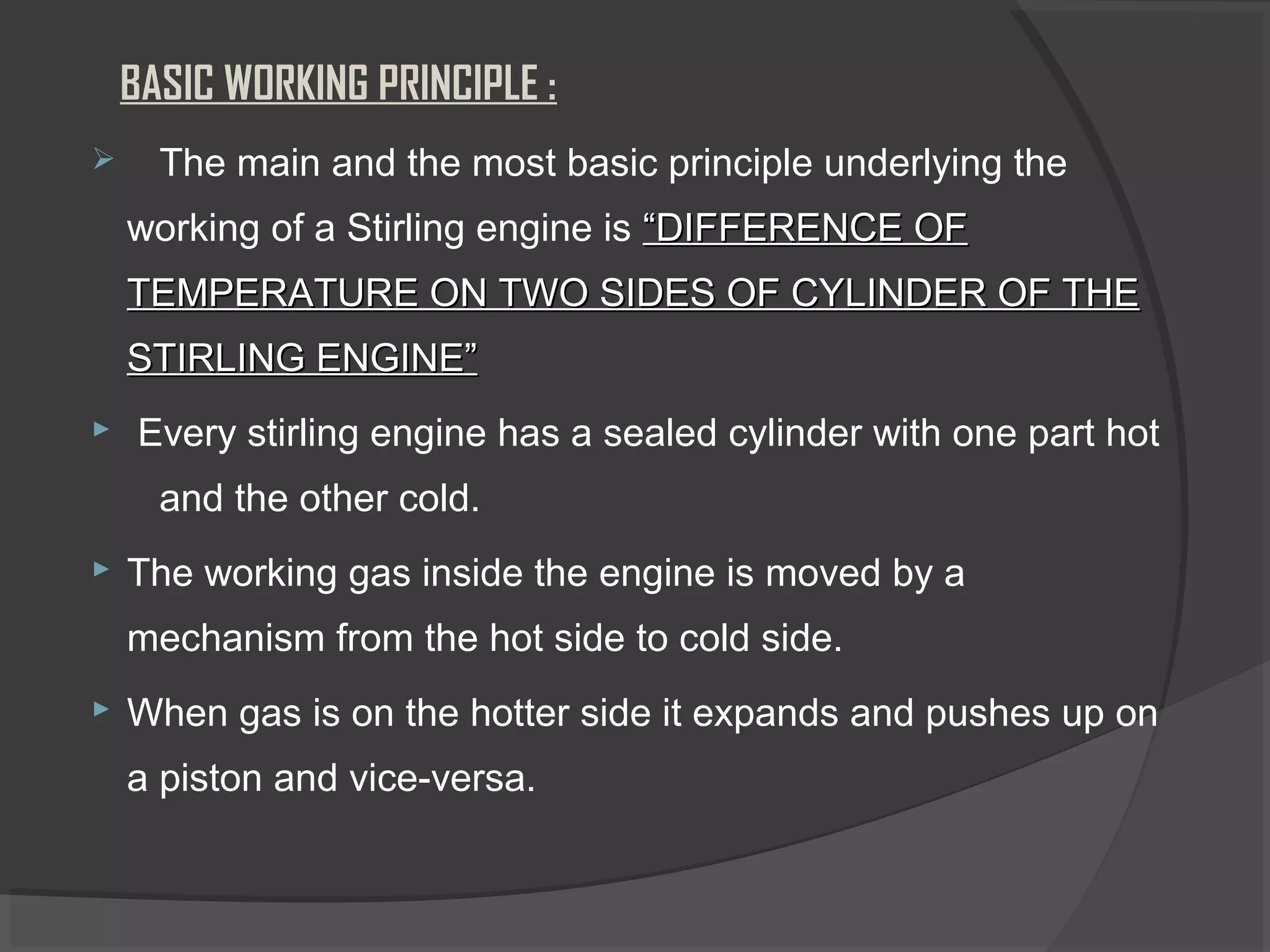 Stirling Engine Presentation | PPT