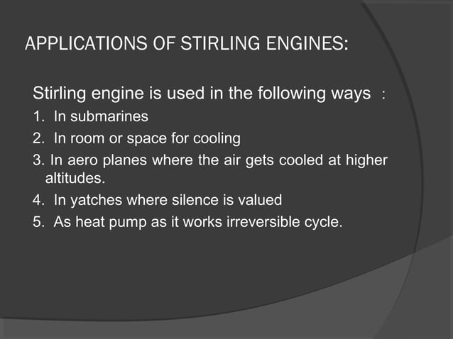 Stirling Engine Presentation | PPT