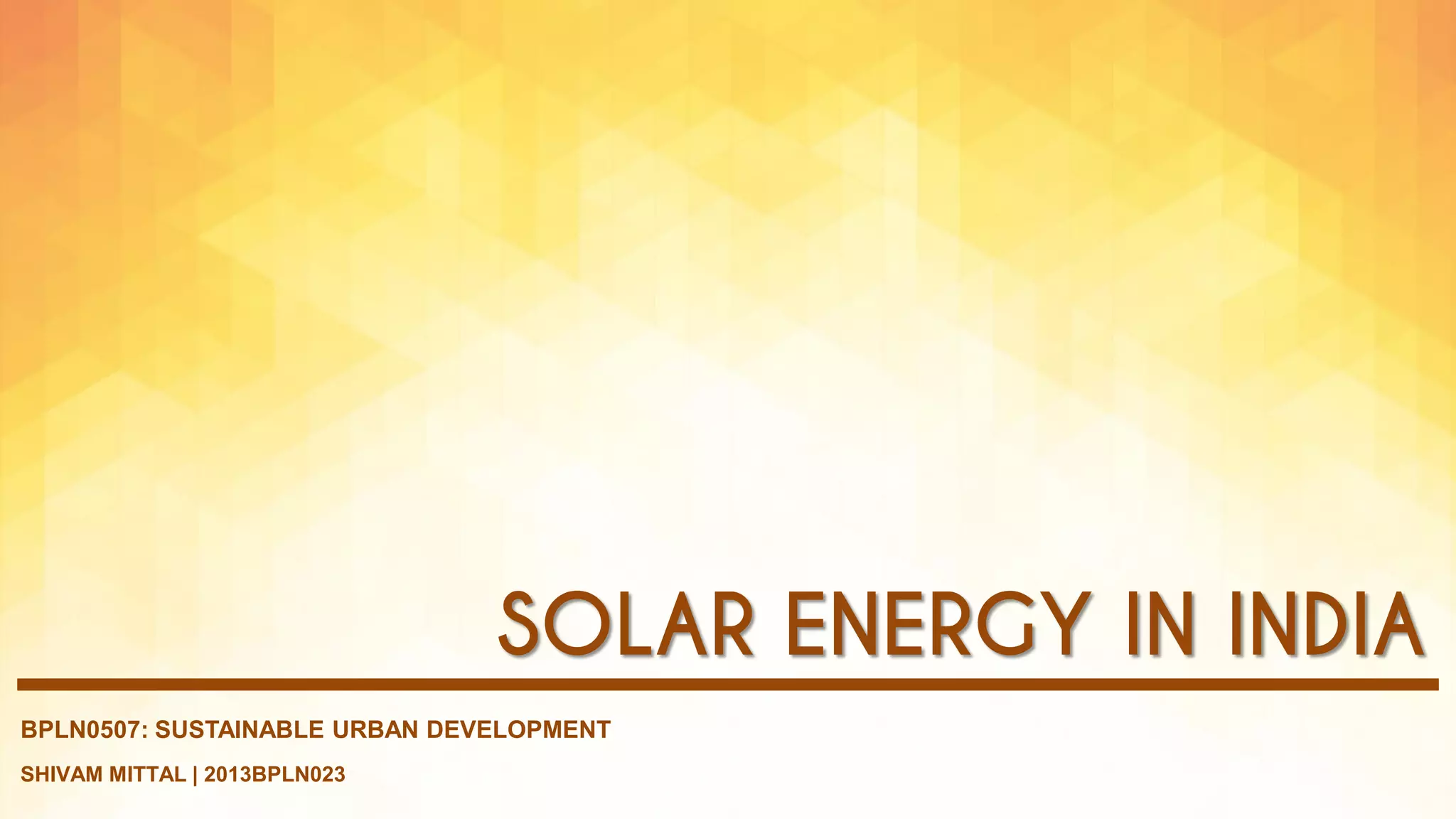 Solar Energy in India | PDF