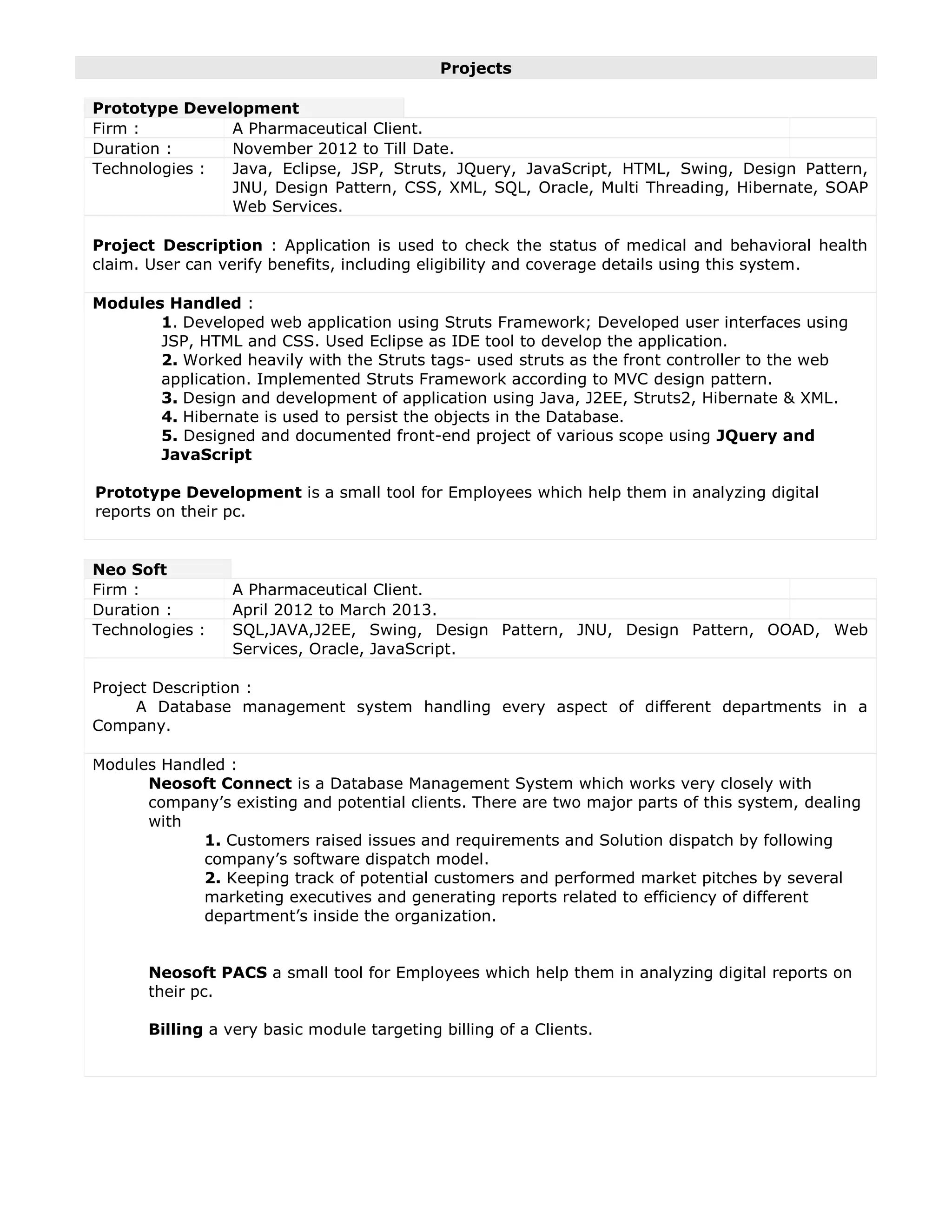 Database (Oracle) and Java Professional with more than 2 Years 8 Months ...