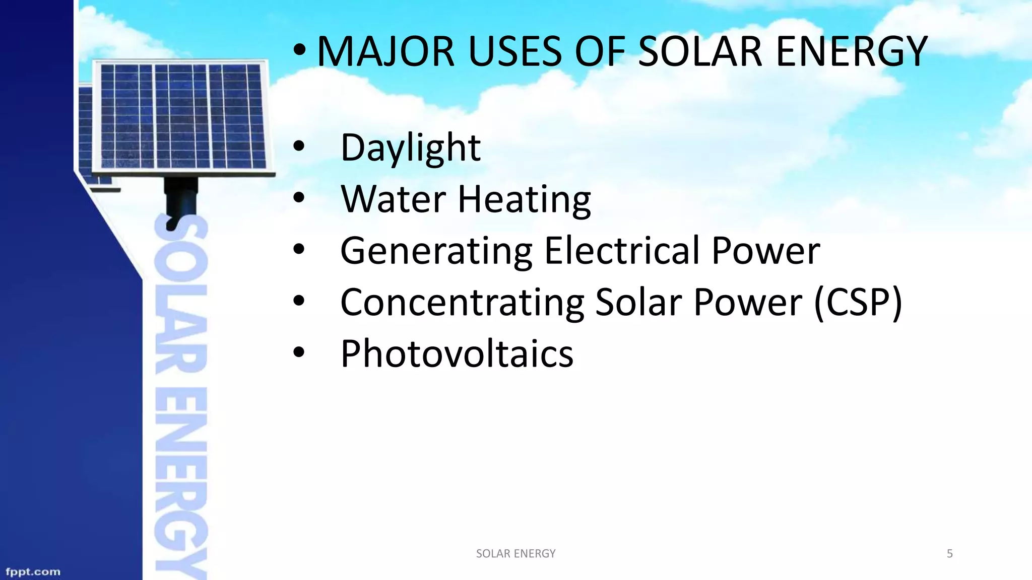 Renewable energy-Solar power | PPT
