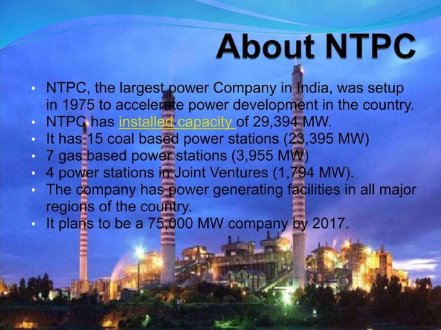 NTPC DADRI THERMAL PLANT PPT | PPTX