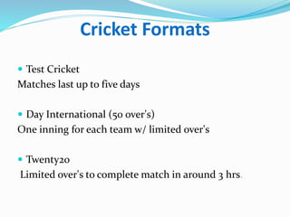 cricket ppt | PPTX