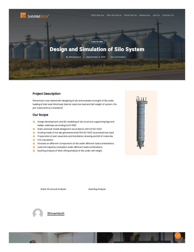 Design and Simulation of Silo System | PDF