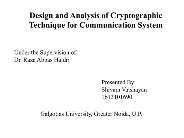 B.tech Final year Cryptography Project | PDF | Information and Network Security | Computing