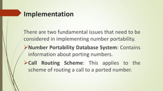 MOBILE NUMBER PORTABILITY | PPTX